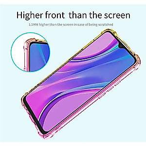 KOARWVC Case for Redmi Note 8 Pro Case / M1906G7I Case, Crystal Clear Case Gradient Slim Anti Scratch TPU Shockproof Protective Phone Cases Cover for Xiaomi Redmi Note 8 Pro (Purple/Blue)