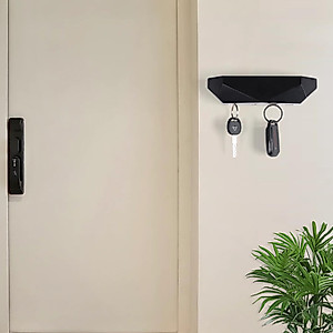 OCIOLI Key Holder Wall Mount Magnetic Key Holder Key Rack Key Hanger Key Hooks for Wall, Home Decor, House Decor, Apartment Decor, Living Room (Black)