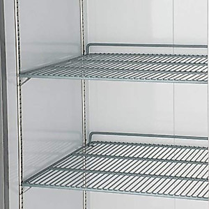 PEAKCOLD Single Glass Door Commercial Refrigerator - Stainless Steel; 23 Cubic Ft, 29" W