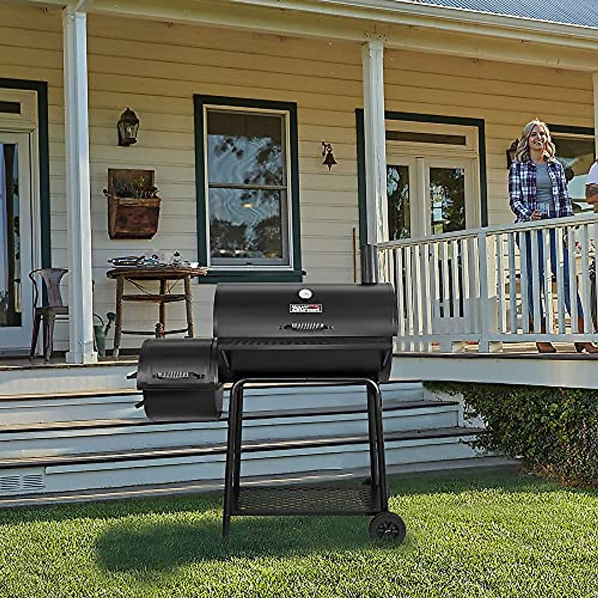 Royal Gourmet CC1830F Charcoal Grill with Offset Smoker, Black