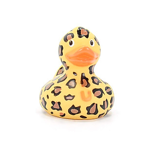 Leopard (mini) Rubber Duck Bath Toy by Bud Duck | Elegant Gift Packaging -"Let's vogue!" | Child Safe | Collectable