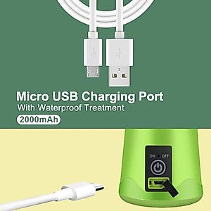 Personal Blender, Portable Blender with USB Rechargeable Mini Fruit Juice Mixer, Personal Size Blender for Smoothies and Shakes Mini Juicer Cup Travel 380ML