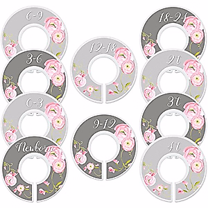 Mumsy Goose Nursery Closet Dividers Baby Girl Clothes Dividers Closet Organizers