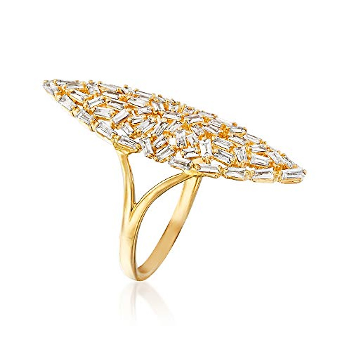 Ross-Simons 0.85 ct. t.w. Diamond Cluster Ring in 14kt Yellow Gold. Size 7