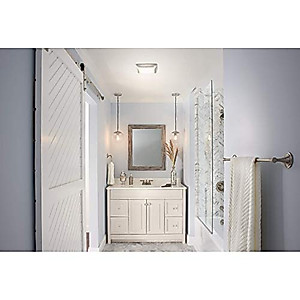 Nutone 763 Ventilation Fan with Light 120 Volt AC 50 CFM at 0.1 Inch Static Pressure 39 CFM at 0.25 Inch Static Pressure White Broan