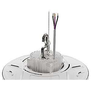 Lithonia Lighting CPRB ALO13 UVOLT SWW9 80CRI DBL LED Round High Bay with Switchable Color Temperature and Adjustable Light Output Switch, Multi-Volt 120-347V, 13-inch, Black