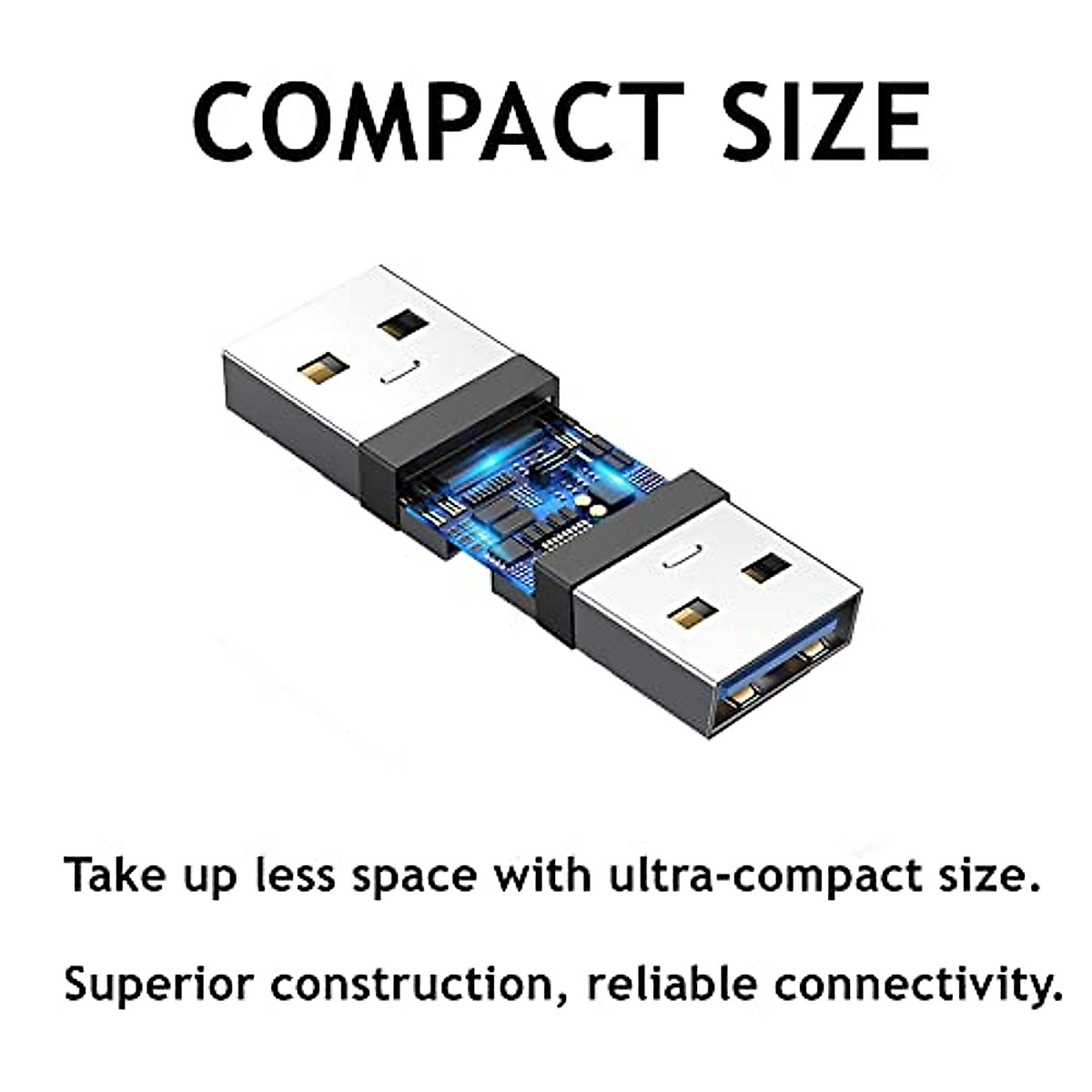 PENGLIN 2Pack USB 3.0 Panel Mount Coupler, USB Pass Through Connector, Female to Female Bulkhead Extension Adapter with Water/ Dustcap
