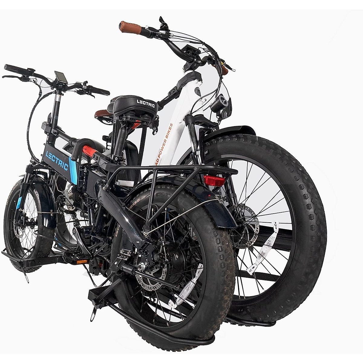 HYPERAX 2023 Volt RV -RV Approved Hitch Mounted 2 E Bike Rack Carrier for RV,Camper,Motorhome,Trailer,Toad with 2" Tow Hitch Receivers - Up to 2X 80lbs eBikes with Up to 5" Fat Tires