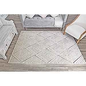 CosmoLiving by Cosmopolitan Area Rug, 8'0"x10'0", Alabaster