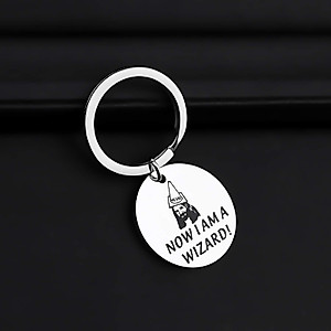 Lywjyb Birdgot What We Do in The Shadows Nandor Gift What We Do in The Shadows Inspired Gift Now I Am A Wizard Keychain (Nandor wizard ky)