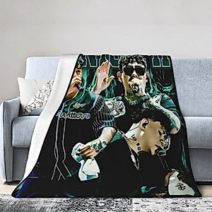 DUMIERTKL Junior Singer H Blanket Super Soft Flannel Fleece Throw Blanket Warm and Cozy for Couch, Sofa and Bed 50"x40"