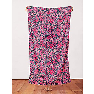 PBS Fabrics Lush and Wild by Katie Kortman, Sateen 3 Yard, Cheetah, Pink