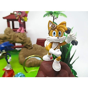 Sonic the Hedgehog Deluxe Cake Topper Set with Sonic and Friends (Unique Design)
