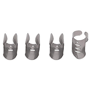 Safe Slice Finger, 4 pcs Finger Guard For Cutting Professional Stainless Steel Safe Slice Finger Guard Cooking Tool Finger Protector