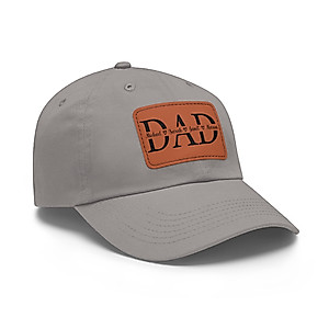 GODMERCH Personalized Dad Hat with Leather Patch, Custom Nickname and Kids Name Hat, Custom Leather Patch Hat, Gifts for Dad On Fathers Day, New Dad Gift, Red