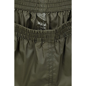 Mountain Warehouse Pakka Mens Waterproof Rain Over Pants - Breathable Khaki Medium