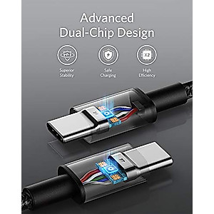 Anker New Nylon USB C to USB C Cable 100W 10ft, USB 2.0 Type C Charging Cable Fast Charge & 45W USB C Super Fast Charger, 313 Charger, Ace Foldable PPS Fast Charger Supports Super Fast Charging