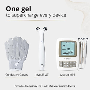 myolift 7E Wellness ReStore Conductive Gel with Bio-Active Complex - 4oz - Facial Skin Care Products with Green Tea Extract, Hyaluronic Acid, and Collagen Peptides - Anti Aging and Skin Tightening