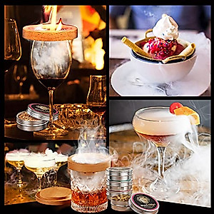 Cocktail Smoker Kit with Torch (No Butane) – Old Fashioned Kits Bourbon Whiskey Smoker Kit with 4 Wood Chips of Cherry, Oak, Apple, Pecan Chips, 4 Ice Cube, Brush,Filter,Spoon Ideal Gifts for Men