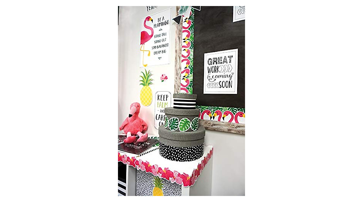 Creative Teaching Press Flamingos Bulletin Board Border