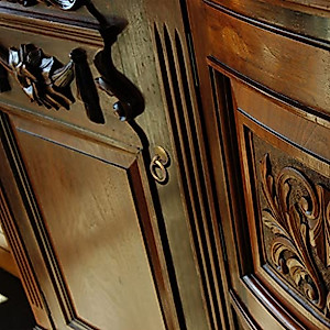 Hardware Philosophy Ring Brass Hardware Drawer Pulls Set 1-3/16" - Set of 2