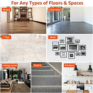 ZONGOOL 16 PCS Rug Tape, Reusable Washable Grippers for Rugs, Double Sided Non-Slip Rug Pads for Hardwood Floors, Rug Stoppers to Prevent Sliding, White