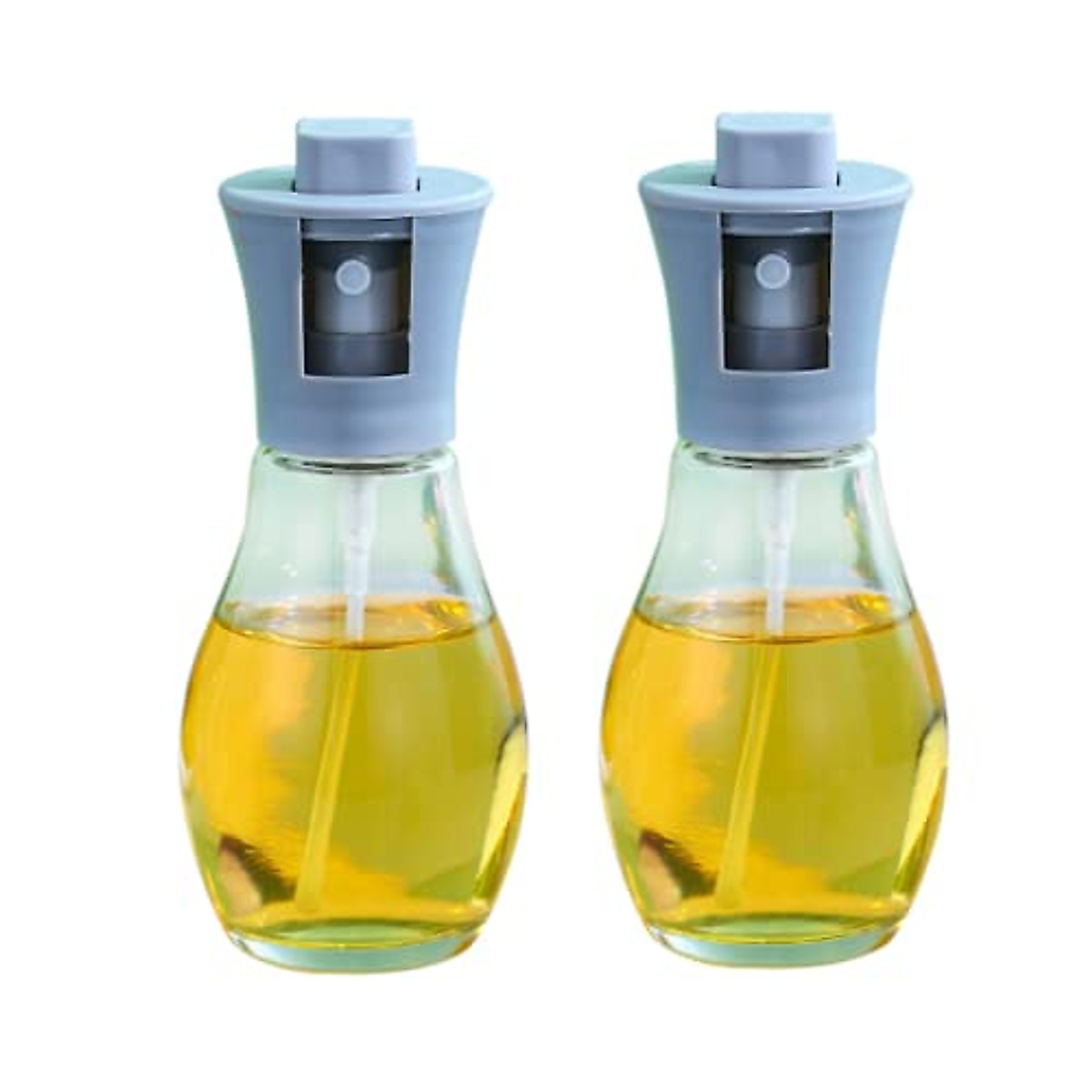 KALPAGA Oil Sprayer for Cooking, 2PACK Olive Oil Sprayer Mister, 180ml Glass Olive Oil Spray Bottle Versatile Oil Sprayer for Salad BBQ Kitchen Baking Roasting Grilling