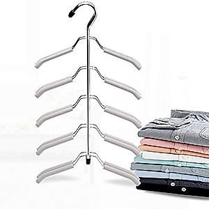 BEYST Clothes Hangers, Multilayer Anti-Slip Clothes Rack Space Saving Clothes Hangers Closet Storage Organizer for Suits Pants Shirts Jeans