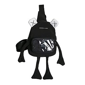 Funny Animal Frog Crossbody Sling Backpack Shoulder Chest Sling Bag Travel Hiking Chest Bag Daypack for Women Kids