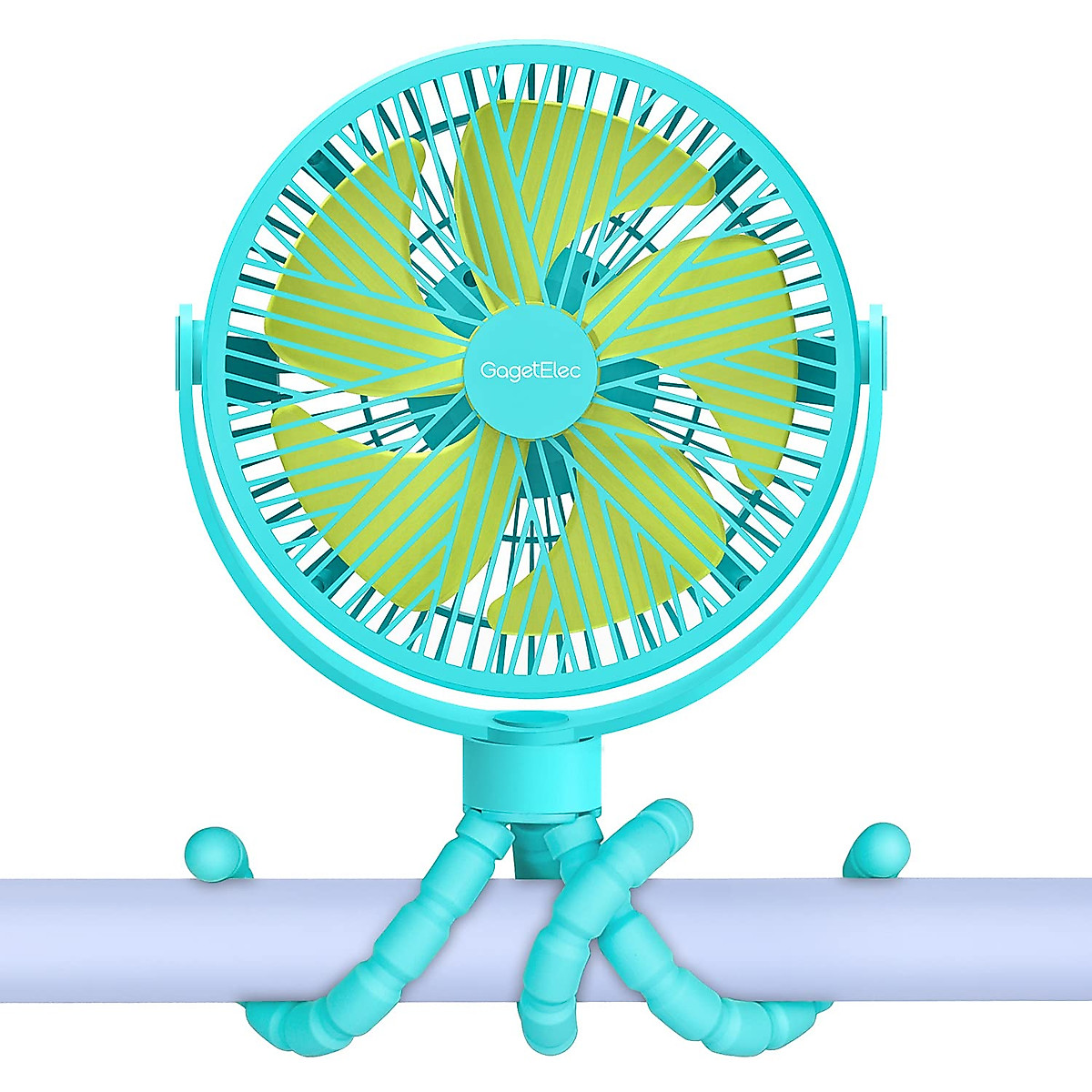 GagetElec 8-Inch Stroller Fan for Baby,10000mAh Personal Portable Fan 4 Speeds Car Seat Baby Fan with Flexible Tripod Fix on Stroller,Car Seat,Golf Cart