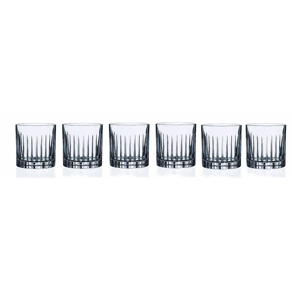 Lorren Home Trends Timeless DOF Double Old Fashion Set of 6, 12 oz, Clear