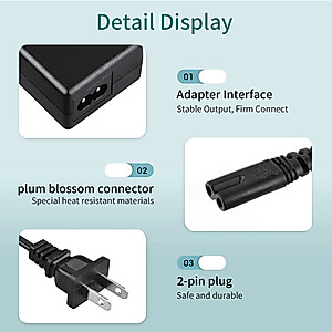 SLLEA AC Adapter for EPSON TM-U295 TMU200PB POS Printer Charger Power Cord PSU
