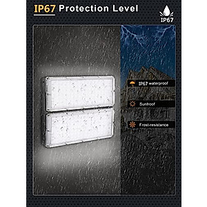 Ankishi 200W LED Flood Lights Outdoor, Waterproof IP67 20000LM Security Floodlights with 2 Adjustable Modules, 6500K Daylight White Outdoor Work Light for Garden, Yard, Stadium, Warehouse, Square