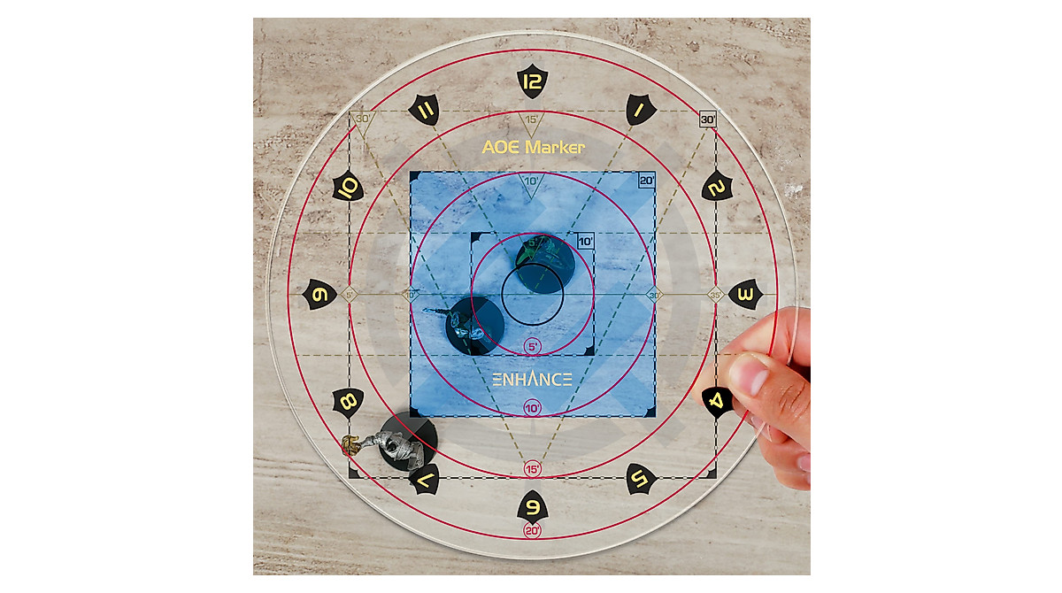 ENHANCE 30ft Spell Damage Template for Tabletop RPGs