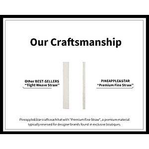 Pineapple&Star Sun Straw Fedora Beach Hat Fine Braid UPF50+ for Unisex (Medium, Off-White Amiens)