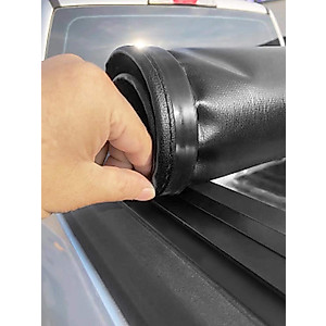 Xcover Soft Locking Roll Up Truck Bed Tonneau Cover, Compatible with 2004-2014 Ford F150, 2006-2014 Lincoln Mark LT Pickup 5.5 Ft Bed