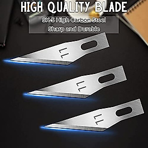 Jetmore 160 Pack Hobby Blades, #11 Hobby Knife Replacement Blades, Precision Replacement Craft Exacto Knife Blades Hobby Knife Blades Refills for Art, Craft, Scrapbooking, Cutting, Carving