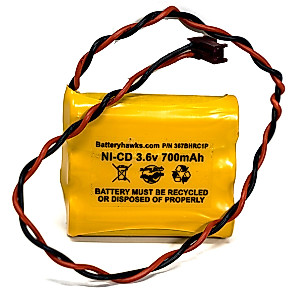 Sure-Lites 026-148 026148 SL026148 SL-026148 SL-026-148 3.6v 700mAh Ni-CD Battery Pack Replacement for Emergency/Exit Light NNYXSB