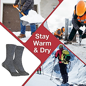 35° BELOW Thermal Insulated Socks for Men and Women, Designed with Soft Aluminized Loops to Keep Feet Warm and Cozy, 3 Pair Grey Small/Med