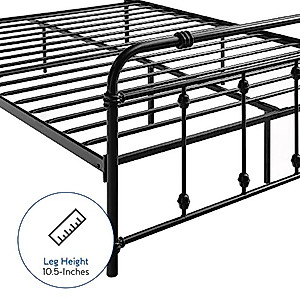 Classic Brands Calvino Classic Black Metal Platform Bed Frame, Full