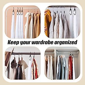 FoldTier 50 Pcs Scarf Hanger Plastic Scarf Holder Organizer Space Saving Scarf Organizer Clothes Hanger for Scarves Headscarves Clothing Sorting Storing (Black)