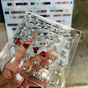 XronSlute Acrylic Magnetic Seashell Display Box,DIY Seashell Display Box,Clear Storage Box for Seashell,Gemstones,Nail,Jewelry (1Pc 36 Grids Small)