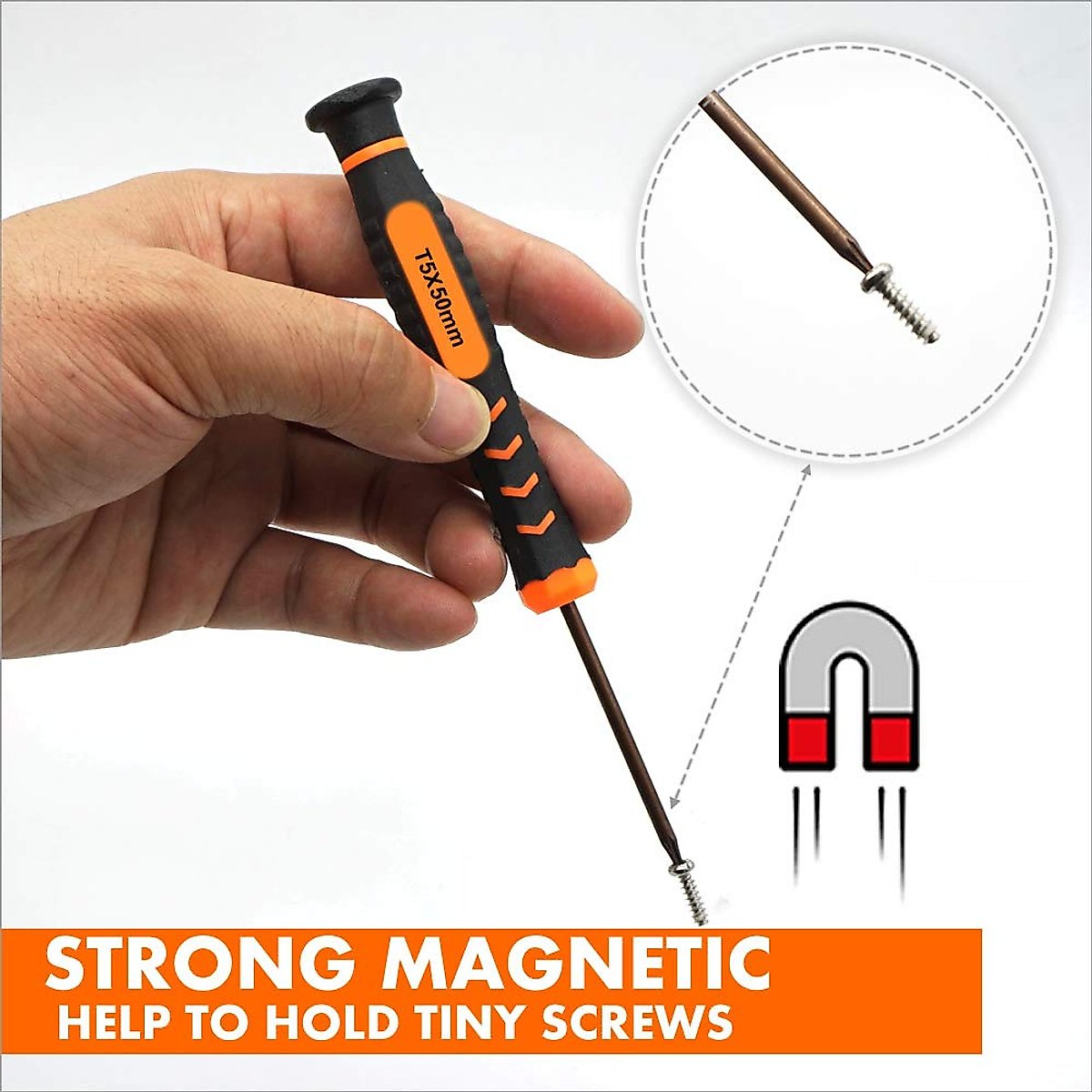 TECKMAN T5 Torx Screwdriver, 6-pointed Precision Screwdriver for Laptop and Macbook Air Battery Disassembly and Hard Disk Replacement