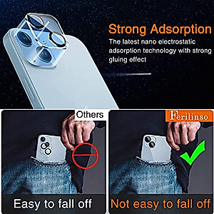 Ferilinso for iPhone 14 iPhone 14 Plus Camera Lens Protector for iPhone 13 13 Mini Camera Lens Protector Accessories CAmerA Cover 9H GlaSs Unbreakable PRotection Case
