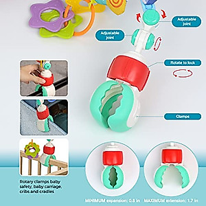 TINITIGIES | Travel Arch Bassinet Toys for Infant & Toddlers - Ideal for Infants & Toddlers - Fits Stroller & Pram - Activity Arch with Fascinating Toys