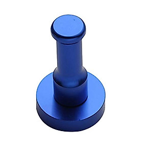 YARNOW Heavy Duty Aluminum Wall Hooks No Drilling Waterproof Rustproof Single Hook Hat Coat Robe Door Wall Hook Hanger (Blue)