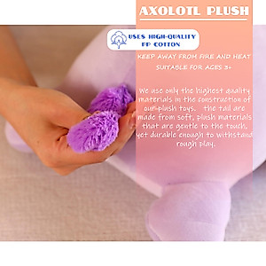 Tiralia Cute Axolotl Plush, Axolotl Stuffed Animals Salamander Plush Pillow Kawaii Soft Plushies Toy Axolotl Doll Gifts for Girls Kids Decor (13in, Black)