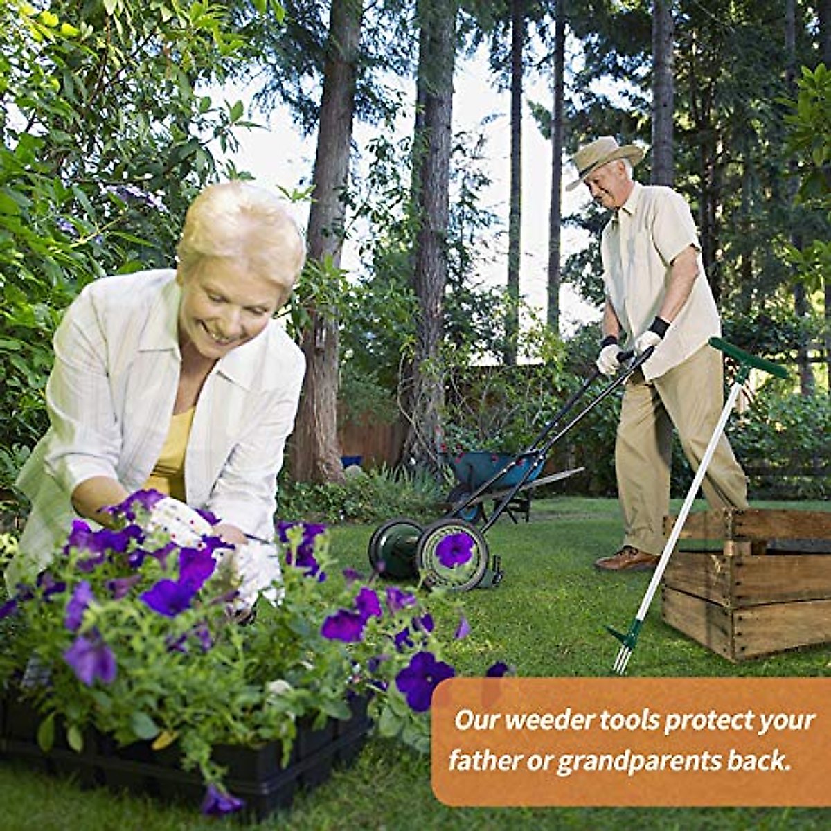 Walensee Weed Puller, Stand Up Weeder Hand Tool, Long Handle Garden Weeding Tool with 3 Claws, Hand Weed Hound Weed Puller for Dandelion, Standup Weed Root Pulling Tool and Picker, Grabber (1 Pack)