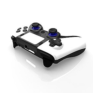 megacom P4 PC Wireless Controller - Gamepad with 2 Remap Keys, Rechargeable Battery, 3.5mm Audio Jack, Speaker, Multi-touch Pad, Dual Vibration - Compatible with PC & P4