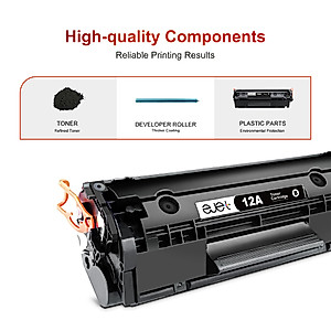 ejet 12A Q2612A Compatible Toner Cartridge Replacement for HP Q2612 12A Toner Cartridge for HP 1010 1015 1012 1018 1020 1022 1022n 1022NW 3015 3030 3020 3050 3052 M1319 Printer hp 1022 Toner(4 Pack)